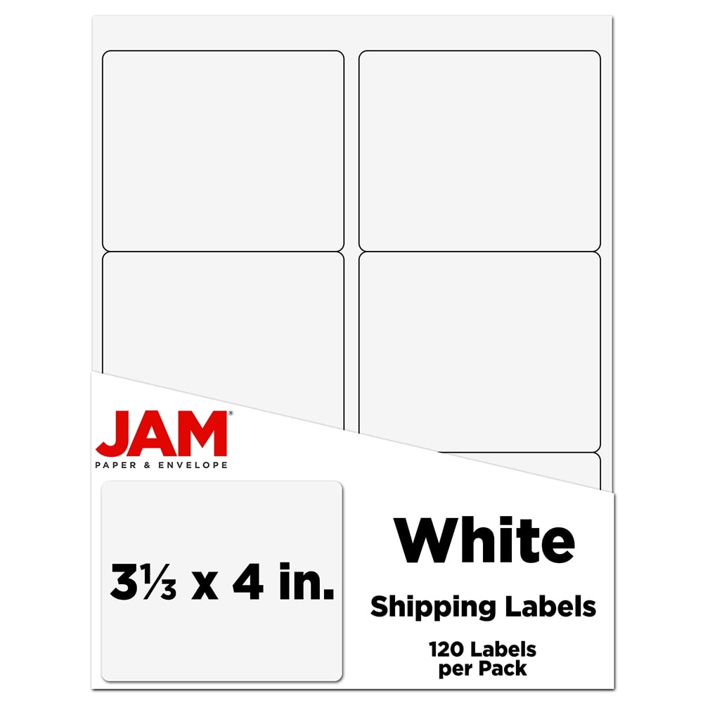 JAM Paper Shipping Address Labels, Large, 3 1/3 x 4, White, 120/Pack ...