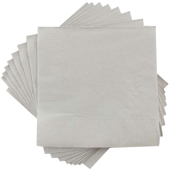 JAM Paper Small Beverage Napkins, 5 x 5, Silver, 40/Pack - Walmart.com