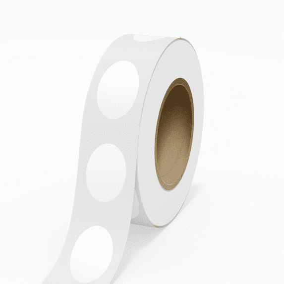 JAM Paper Standard Label Rolls, Oval, 1 1/2 x 2 1/2, White Glossy, 125 ...