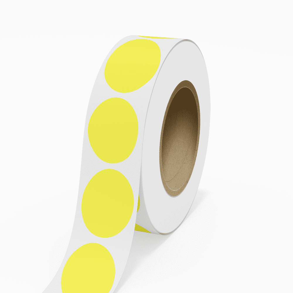 JAM Paper Standard Label Rolls, Oval, 2 7/8 x 3 3/4, Neon Yellow, 125 ...