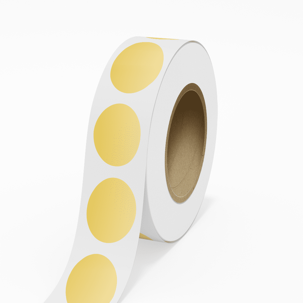 JAM Paper Standard Label Rolls, Oval, 2 x 3, Gold Matte Foil, 125 ...
