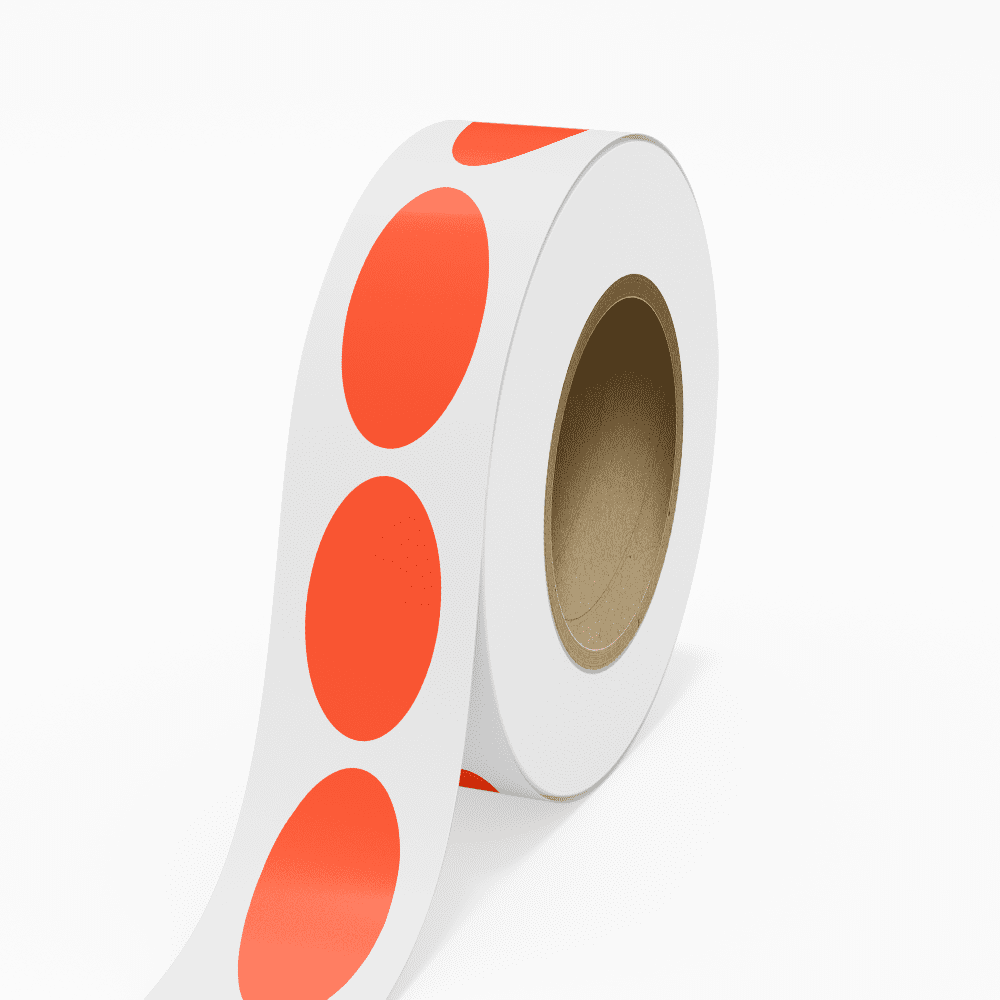 JAM Paper Standard Label Rolls, Oval, 2 x 4, Neon Red, 125 Labels/Roll ...