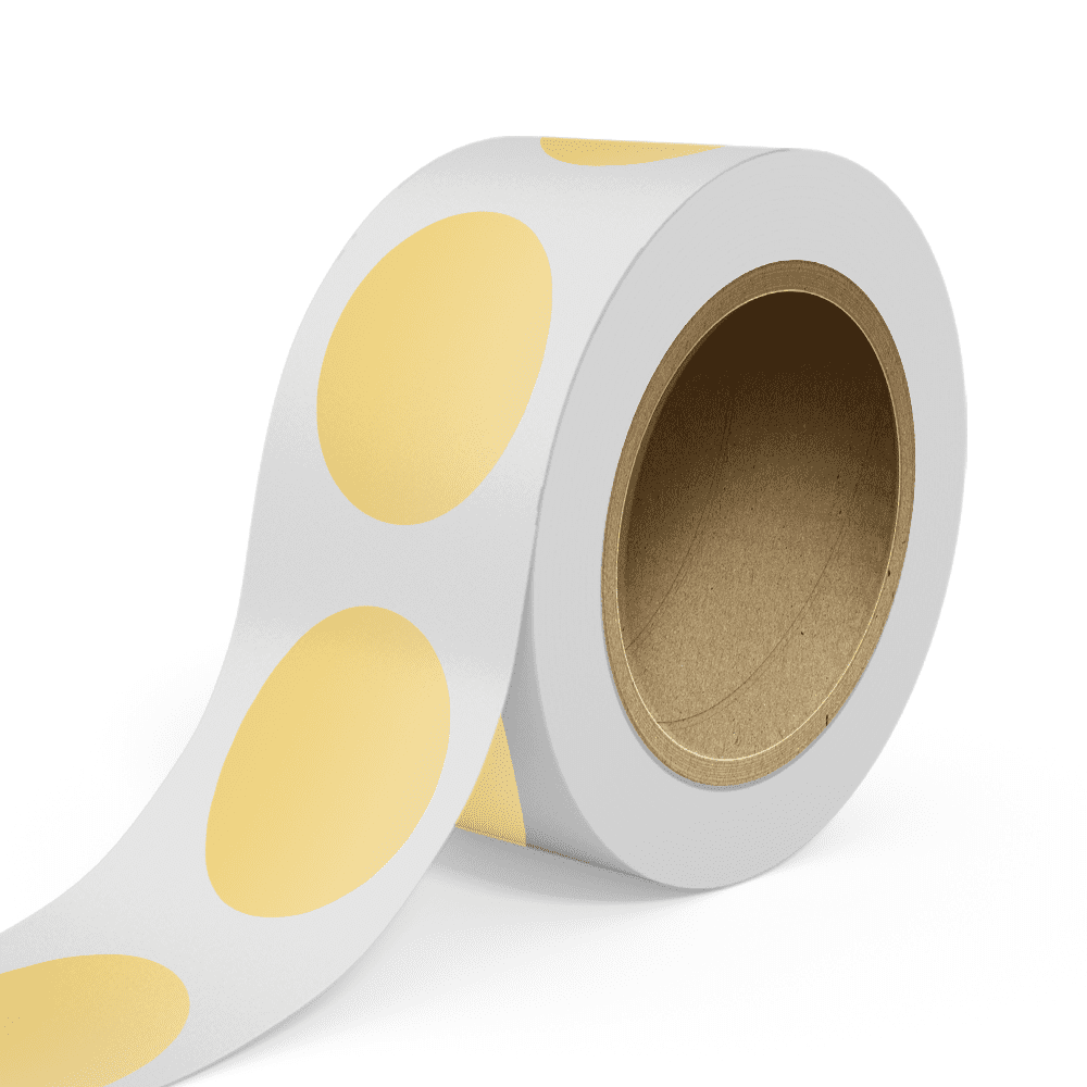JAM Paper Standard Label Rolls, Oval, 3 x 4, Gold Metallic Foil, 125 ...