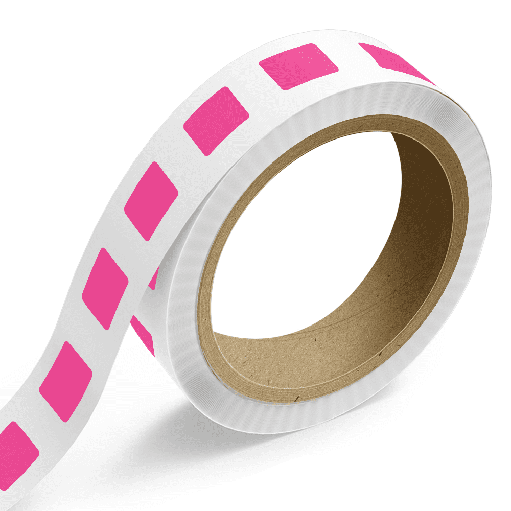 JAM Paper Standard Label Rolls, Rectangle, 1 1/4 x 1 3/4, Neon Pink ...