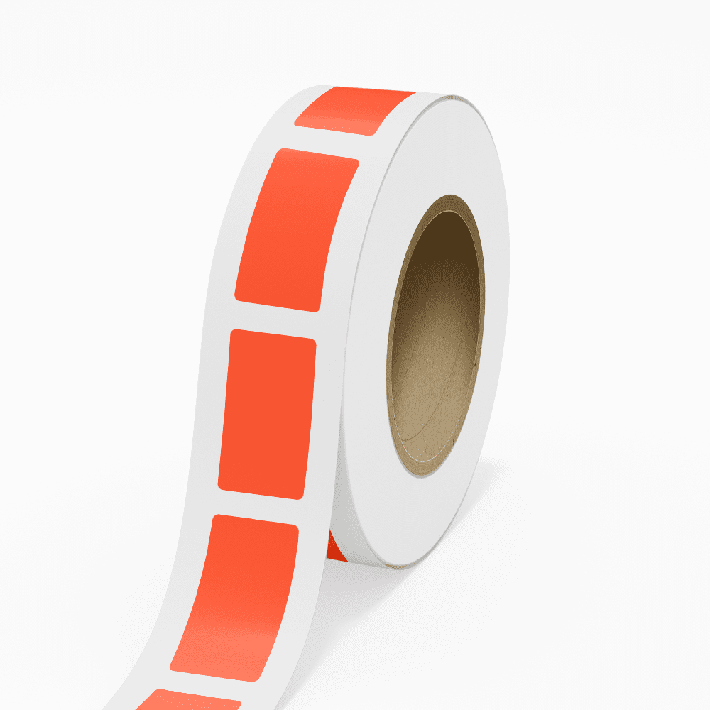 JAM Paper Standard Label Rolls, Rectangle, 1 3/4 x 3 1/4, Neon Red, 125 ...