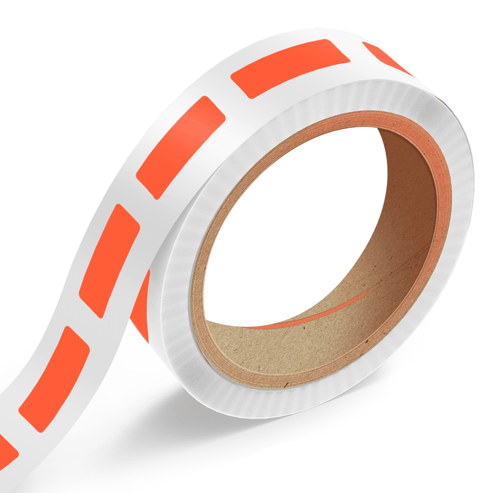 JAM Paper Standard Label Rolls, Rectangle, 15/16 x 3, Neon Red, 125 ...