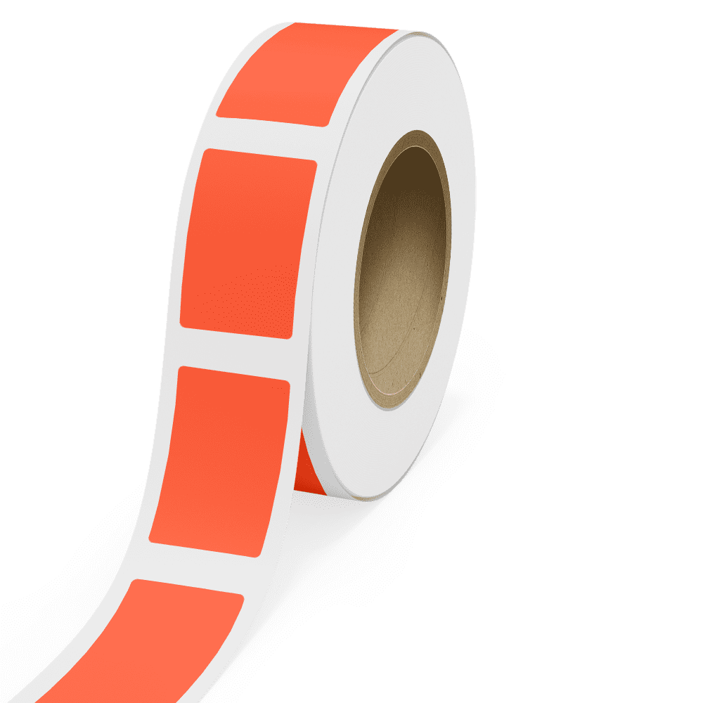 JAM Paper Standard Label Rolls, Rectangle, 2 1/2 x 4, Neon Red, 125 ...