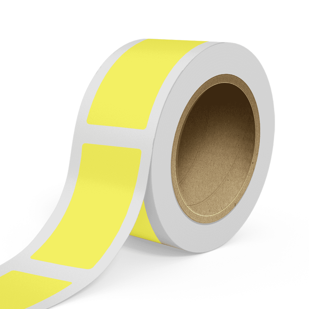 JAM Paper Standard Label Rolls, Rectangle, 2 1/2 x 5, Neon Yellow, 125 ...