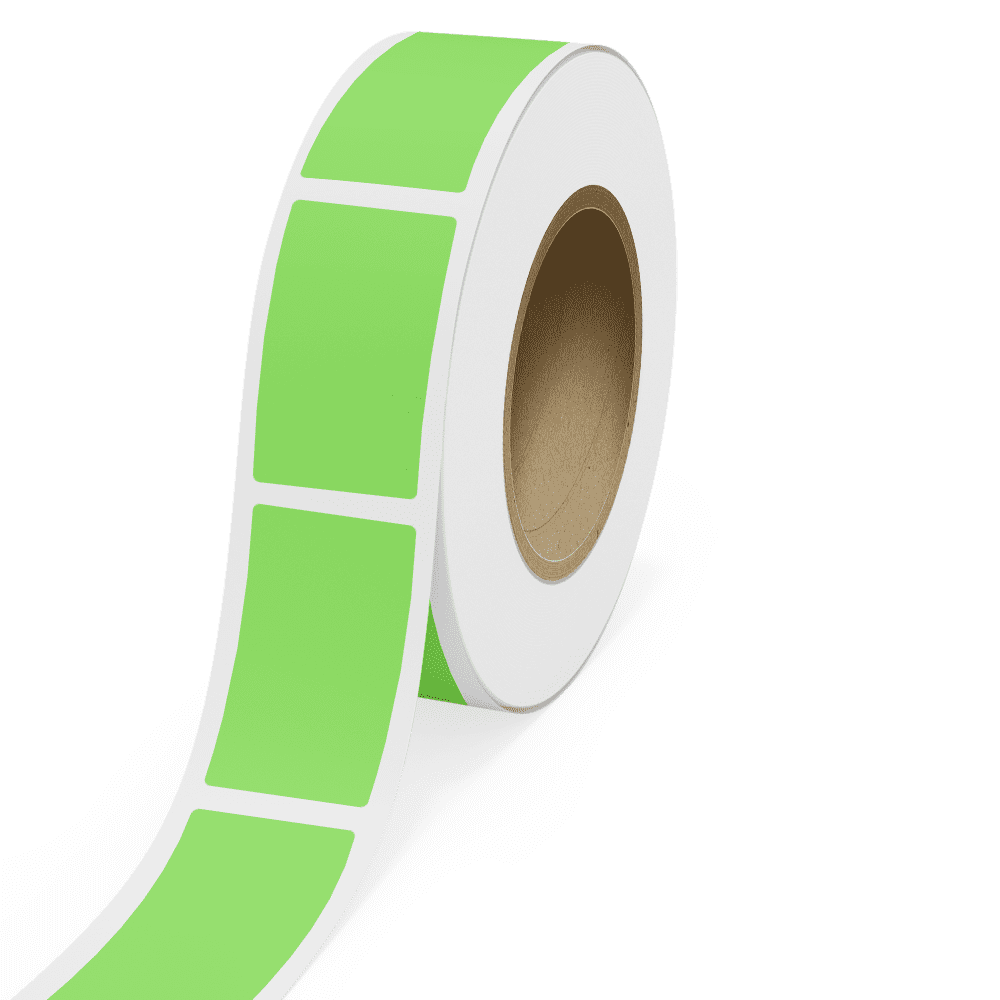 JAM Paper Standard Label Rolls, Rectangle, 2 7/8 x 5, Neon Green, 125 ...