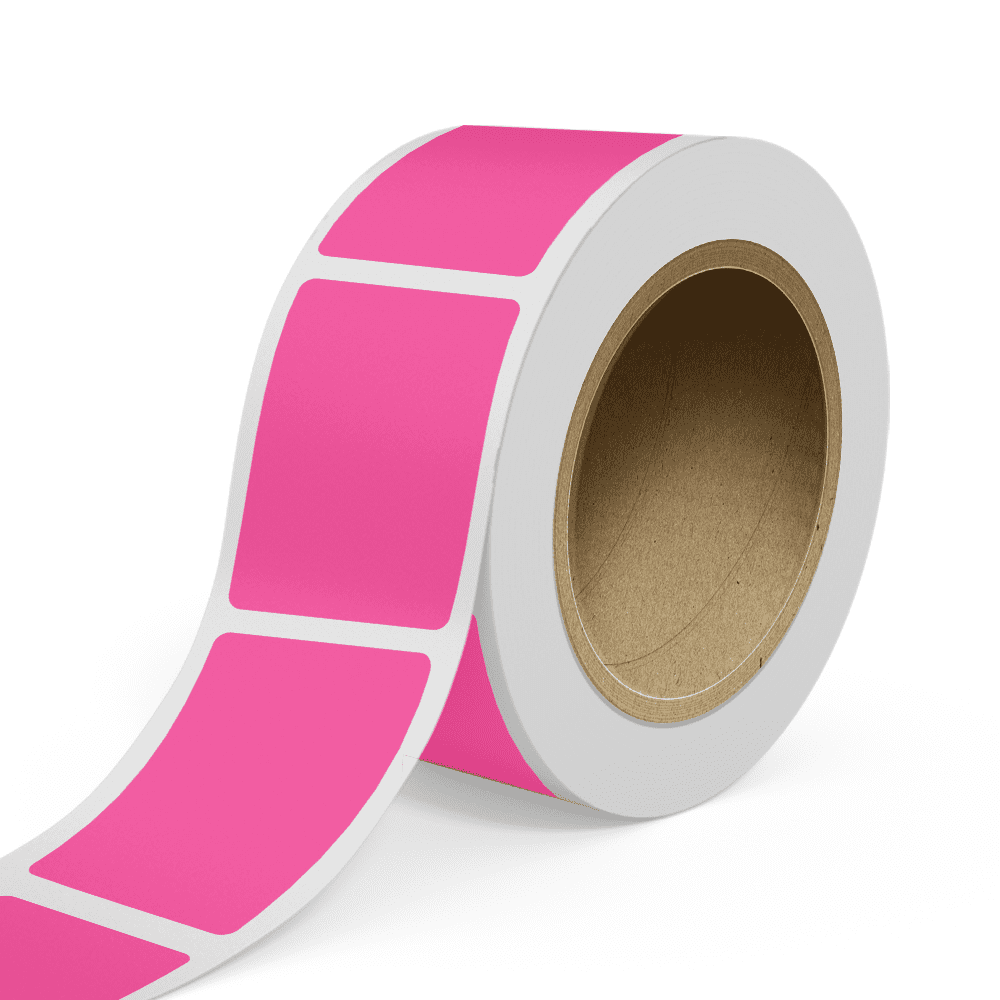 JAM Paper Standard Label Rolls, Rectangle, 2 x 3, Neon Pink, 125 Labels ...