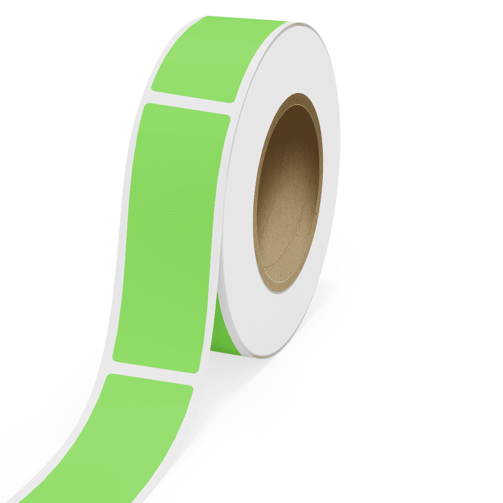JAM Paper Standard Label Rolls, Rectangle, 2 x 6, Neon Green, 125 ...