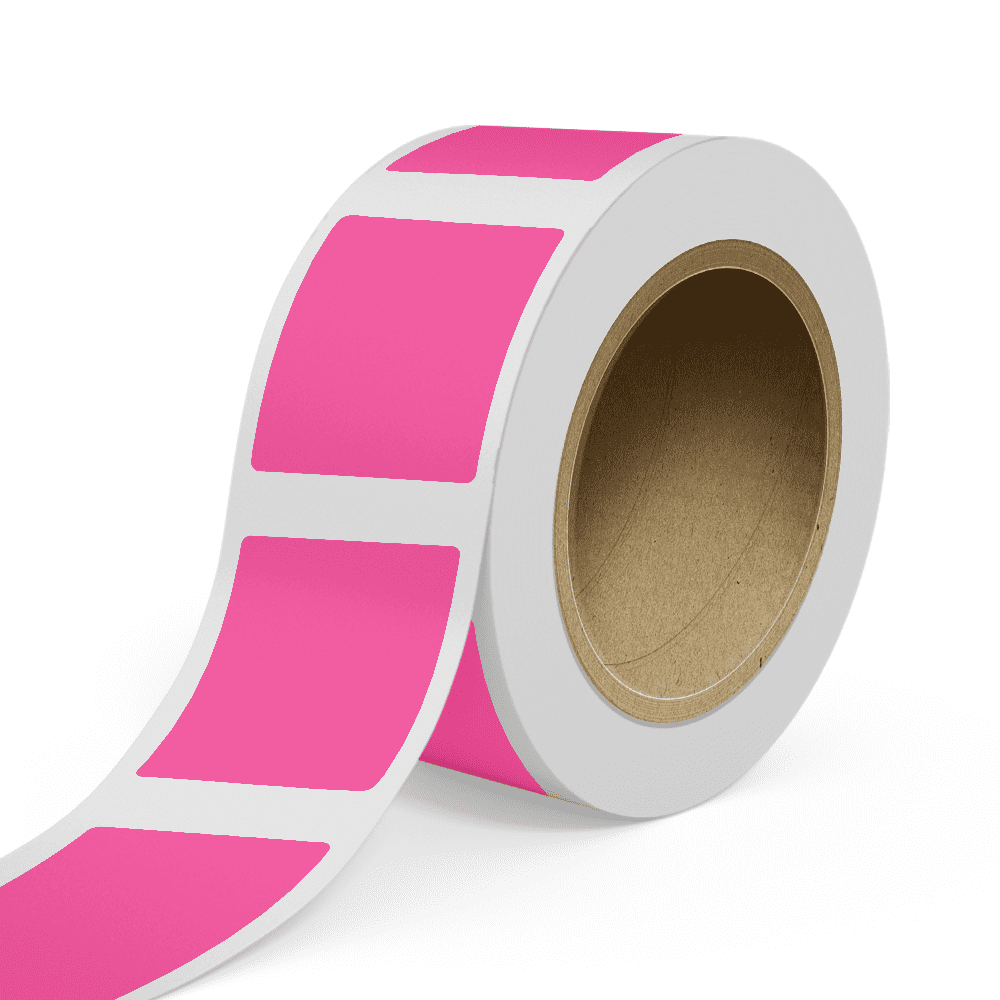 JAM Paper Standard Label Rolls, Rectangle, 3 x 3 1/2, Neon Pink, 125 ...