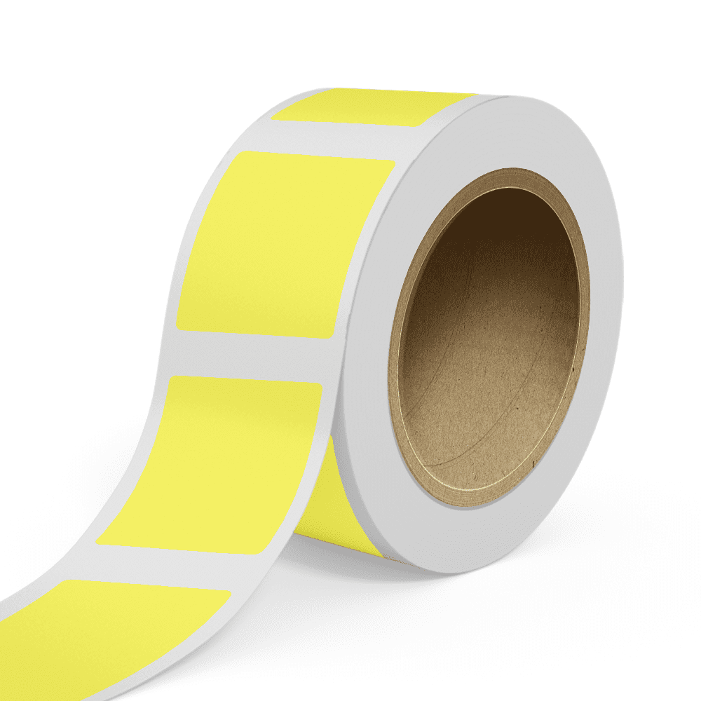 JAM Paper Standard Label Rolls, Rectangle, 3 x 3 1/2, Neon Yellow, 125 ...