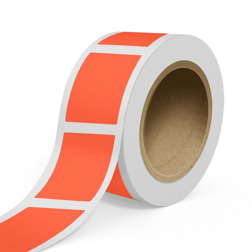 JAM Paper Standard Label Rolls, Rectangle, 4 x 5 1/2, Neon Red, 125 ...