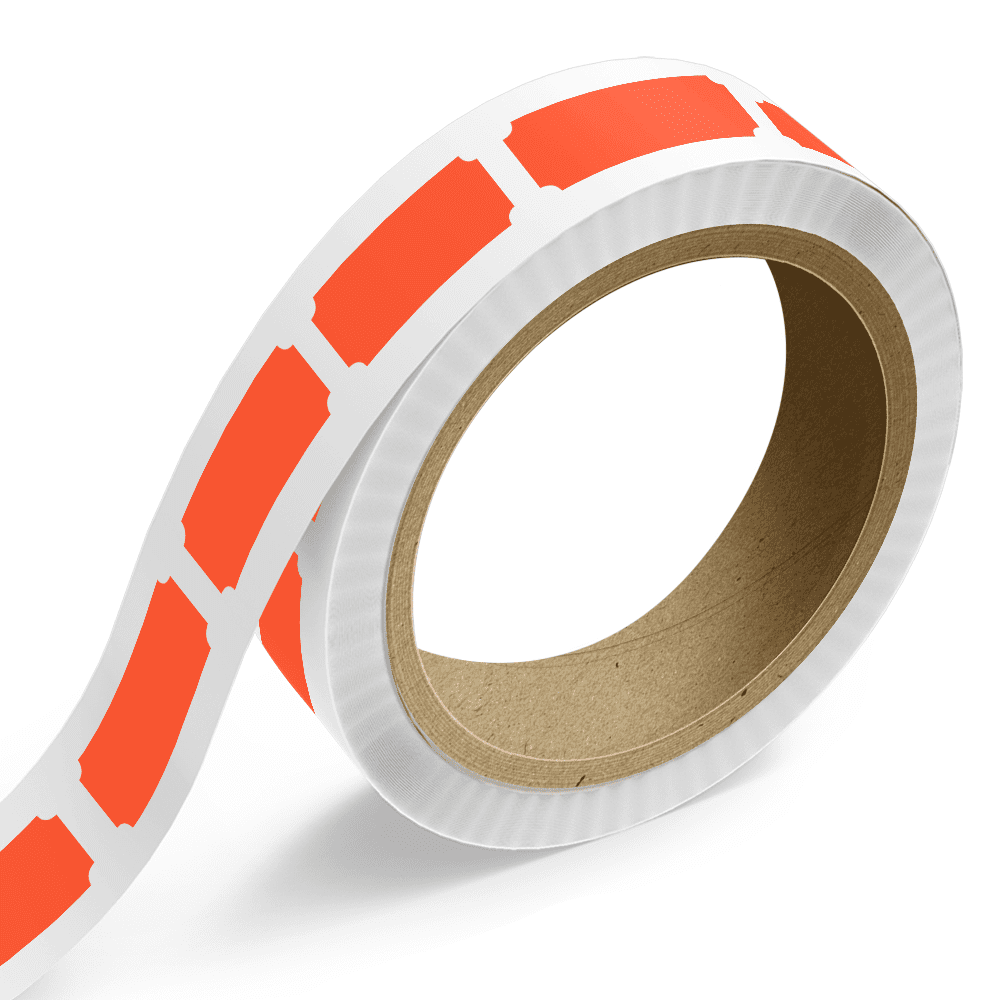 JAM Paper Standard Label Rolls, Rectangle with Indented Corners, 1 1/4 ...