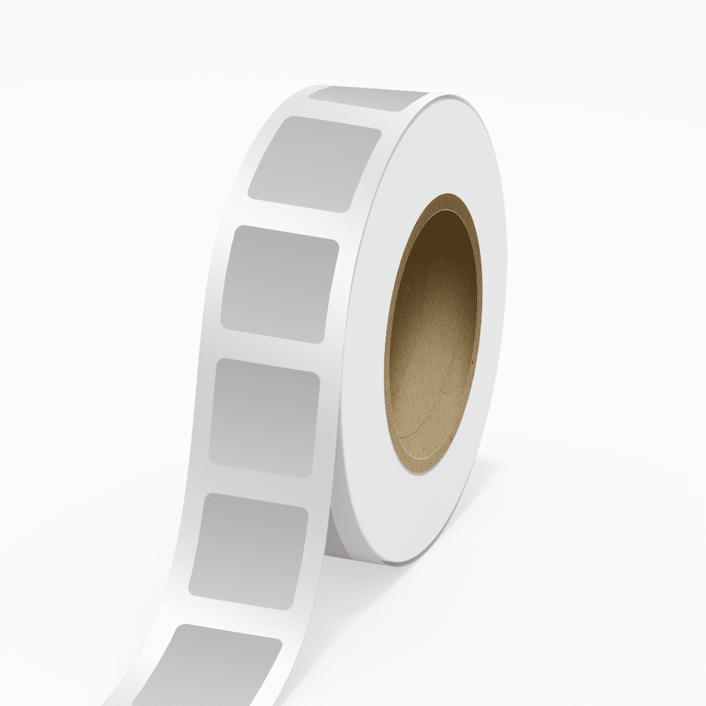 JAM Paper Standard Label Rolls, Square, 2 1/2 x 2 1/2, Silver Metallic ...