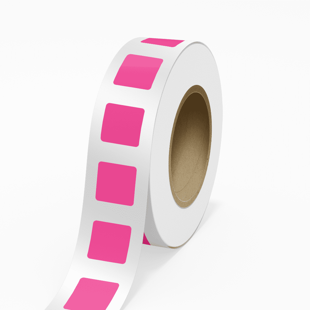 JAM Paper Standard Label Rolls, Square, 2 x 2, Neon Pink, 125 Labels ...