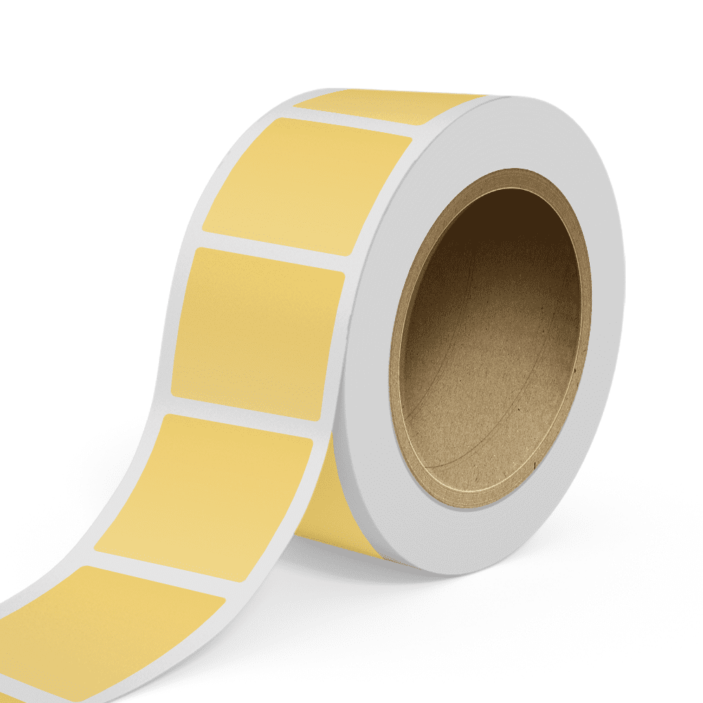 JAM Paper Standard Label Rolls, Square, 3 1/2 x 3 1/2, Gold Metallic ...