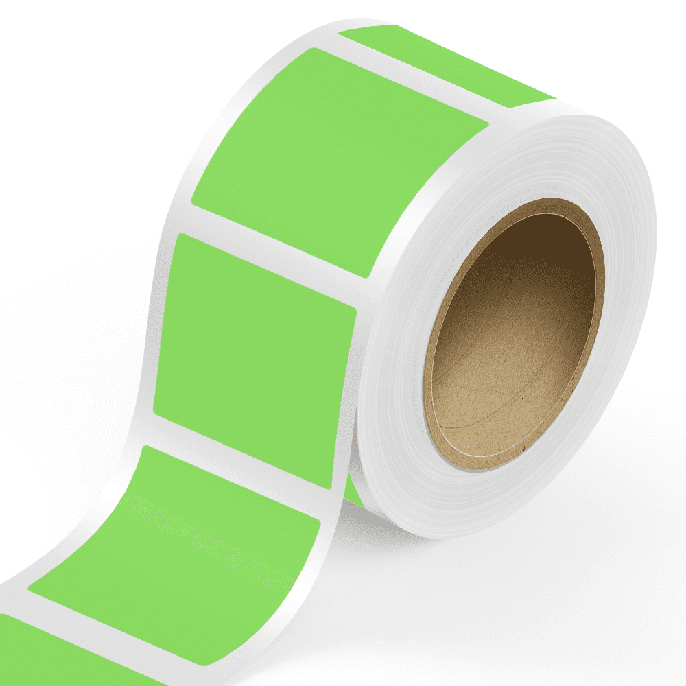 JAM Paper Standard Label Rolls, Square, 5 x 5, Neon Green, 125 Labels ...