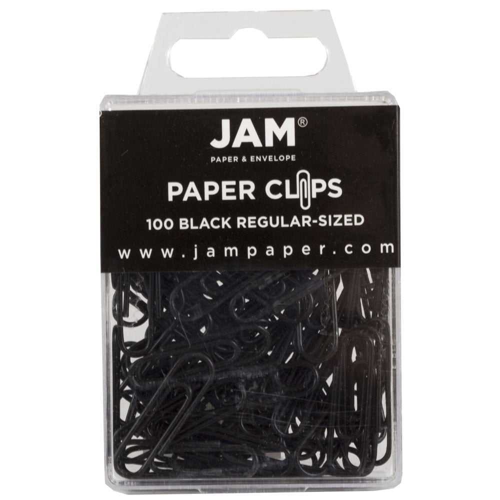 JAM Paper Standard Paper Clips, Black, Small 1 inch, 2/Pack - Walmart.com