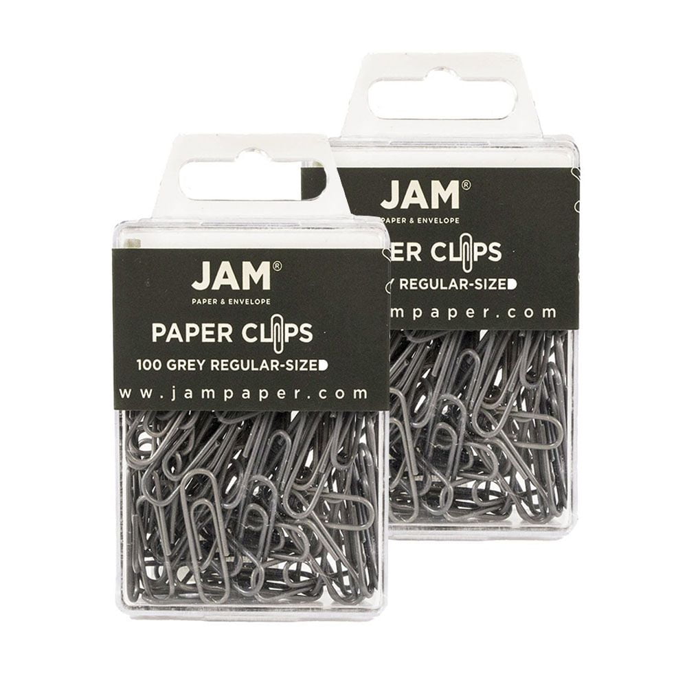 JAM Paper Standard Paper Clips, Gray, Small 1 in, 2/Pack - Walmart.com