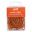 JAM Paper Round Paper Clips, Orange Medium Paperclips, 1 inch, 50/Pack ...