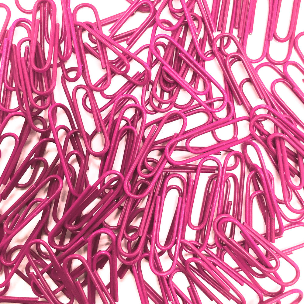JAM Paper Standard Paper Clips, Pink, 50000/Carton, Small 1 inch ...