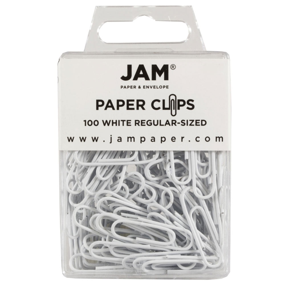 JAM Paper Standard Paper Clips, White, 2/Pack, Small 1 Inch - Walmart.com