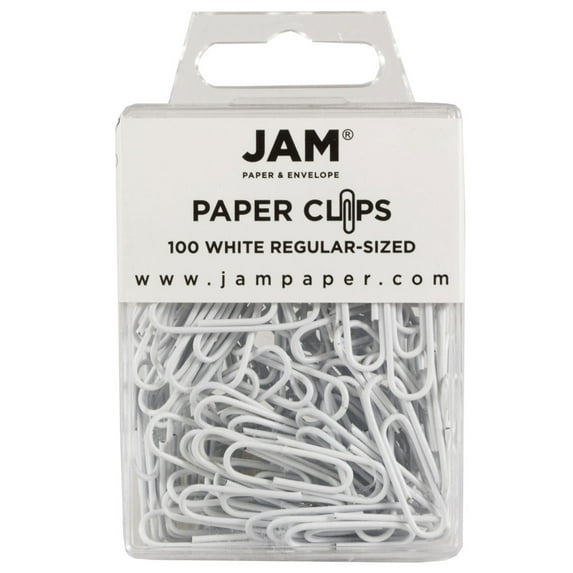 JAM Paper Standard Paper Clips, White, 2/Pack, Small 1 Inch - Walmart.com