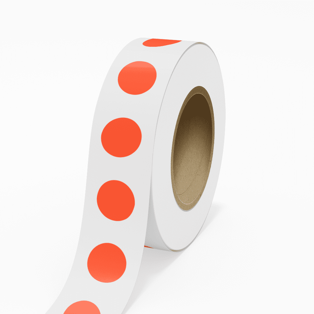 JAM Paper Standard Round Label Rolls, Circular, 1.5 Inch, Neon Red, 125 ...