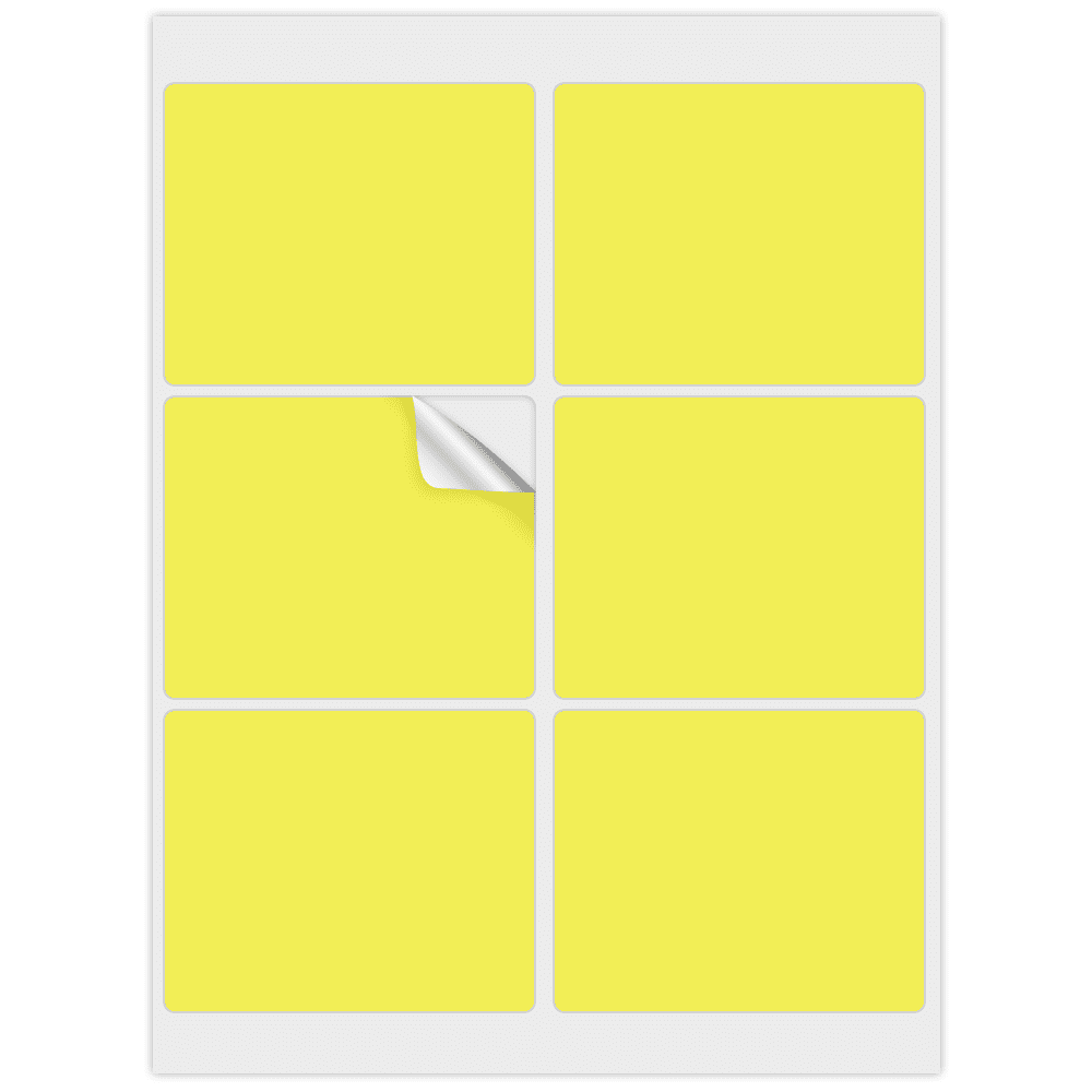 Neon Yellow Shipping Labels, 3.25x4, 600/Pack - Business Supplies ...