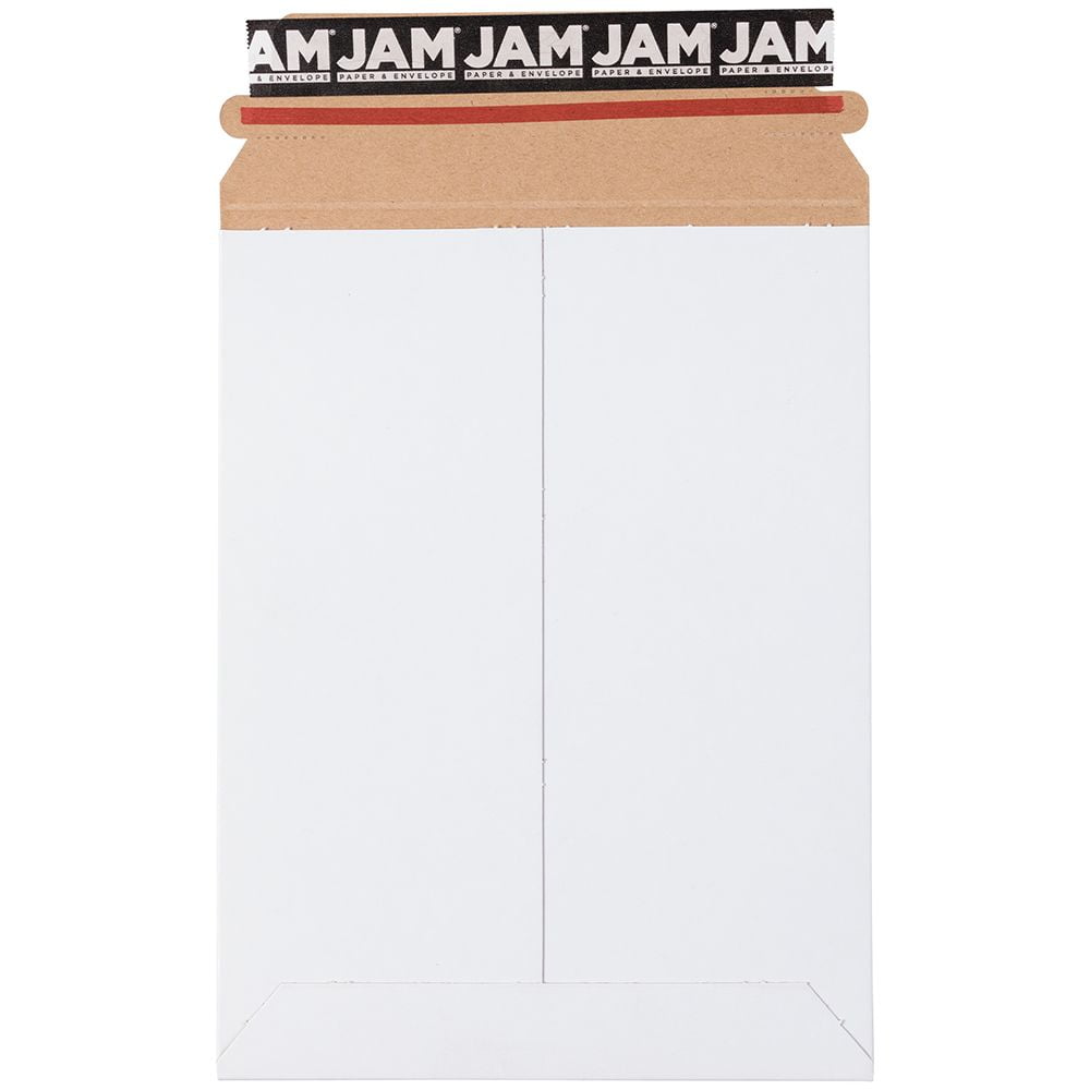 JAM Paper Stay-Flat Photo Mailing Envelopes with Peel & Seal Closure ...