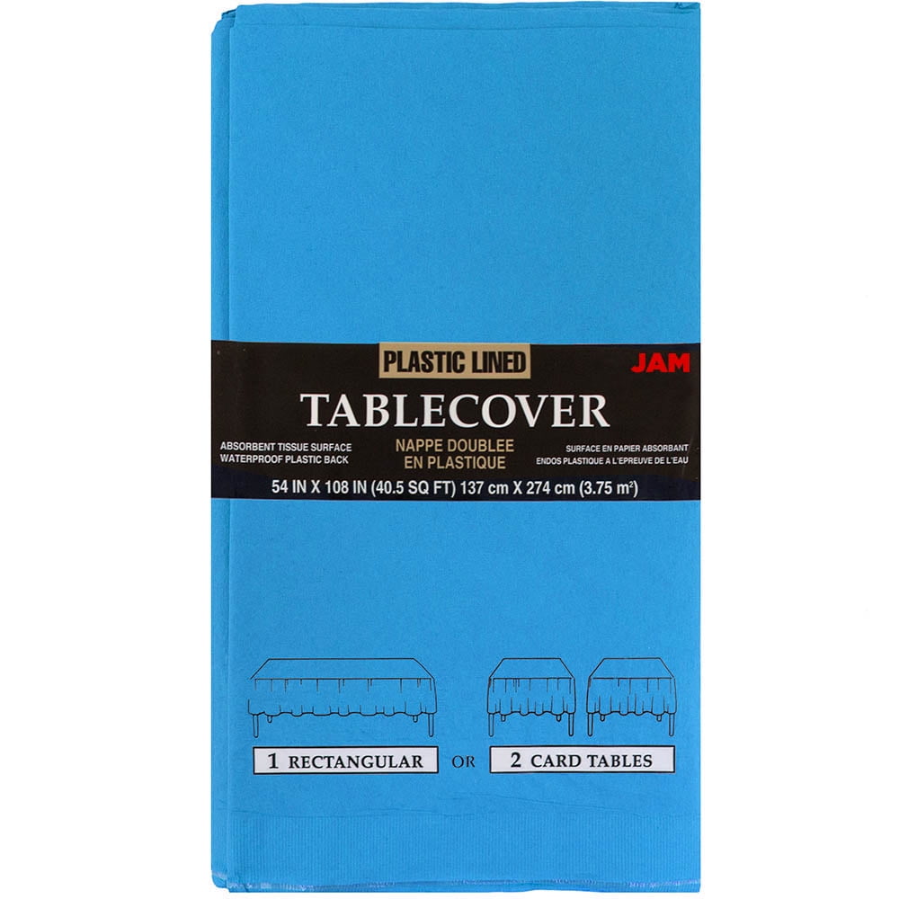 JAM Paper Table Cover, Sea Blue Tablecloth, 1/Pack - Walmart.com
