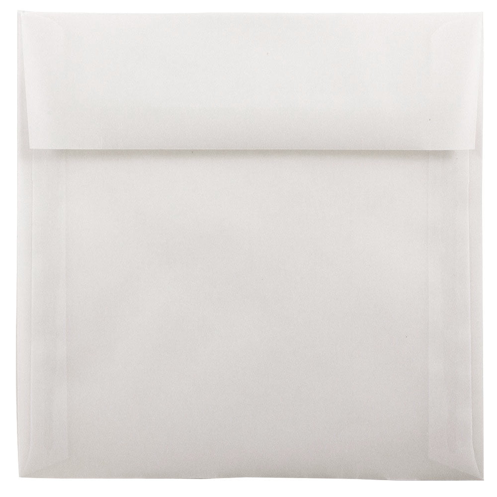 JAM Paper Translucent Square Envelopes, 6.5 x 6.5, Clear, 50 per Pack ...