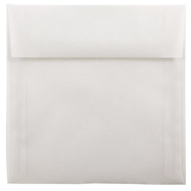 JAM Paper Translucent Square Envelopes, 6.5 x 6.5, Clear, 50 per Pack ...