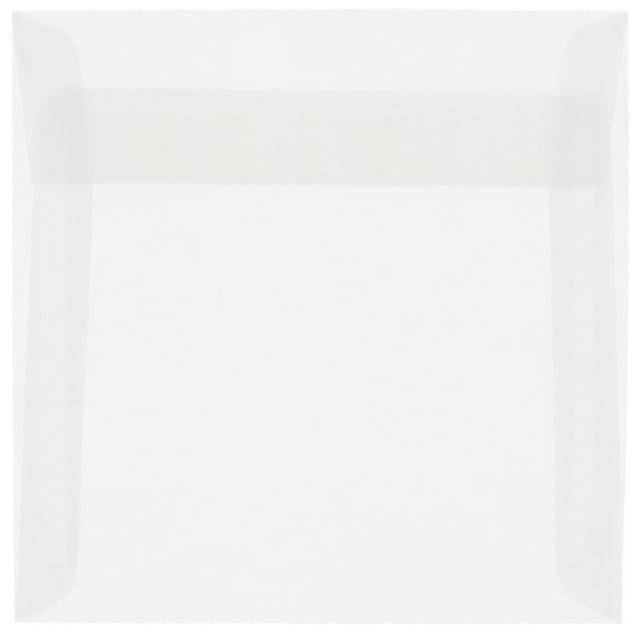 JAM Paper Translucent Square Envelopes, 6.5 x 6.5, Clear, 50 per Pack ...