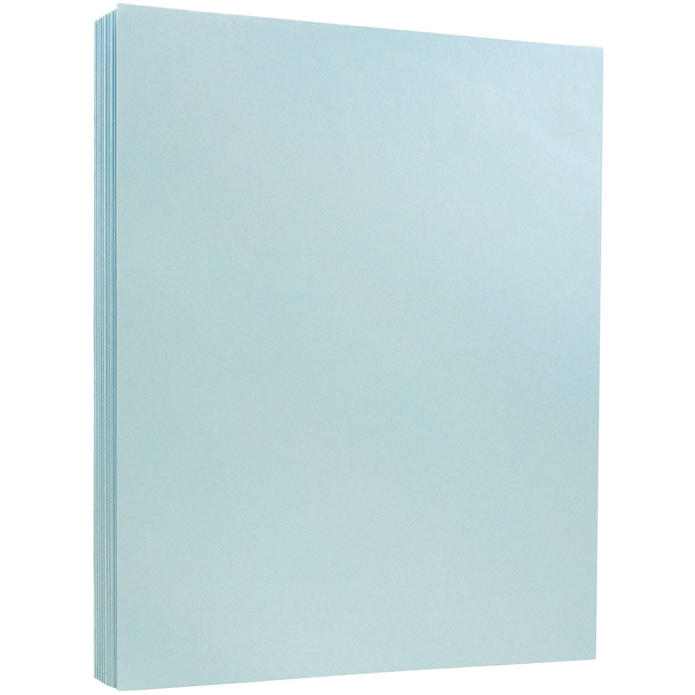 JAM Paper Vellum Bristol Cardstock, 100lb, 8 1/2 x 11, Blue, 50/Pack ...