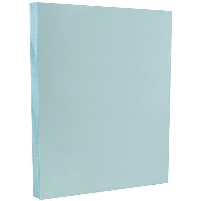 JAM Paper Vellum Bristol Cardstock, 8 1/2 x 11, Blue, 50 per Pack, 67lb ...