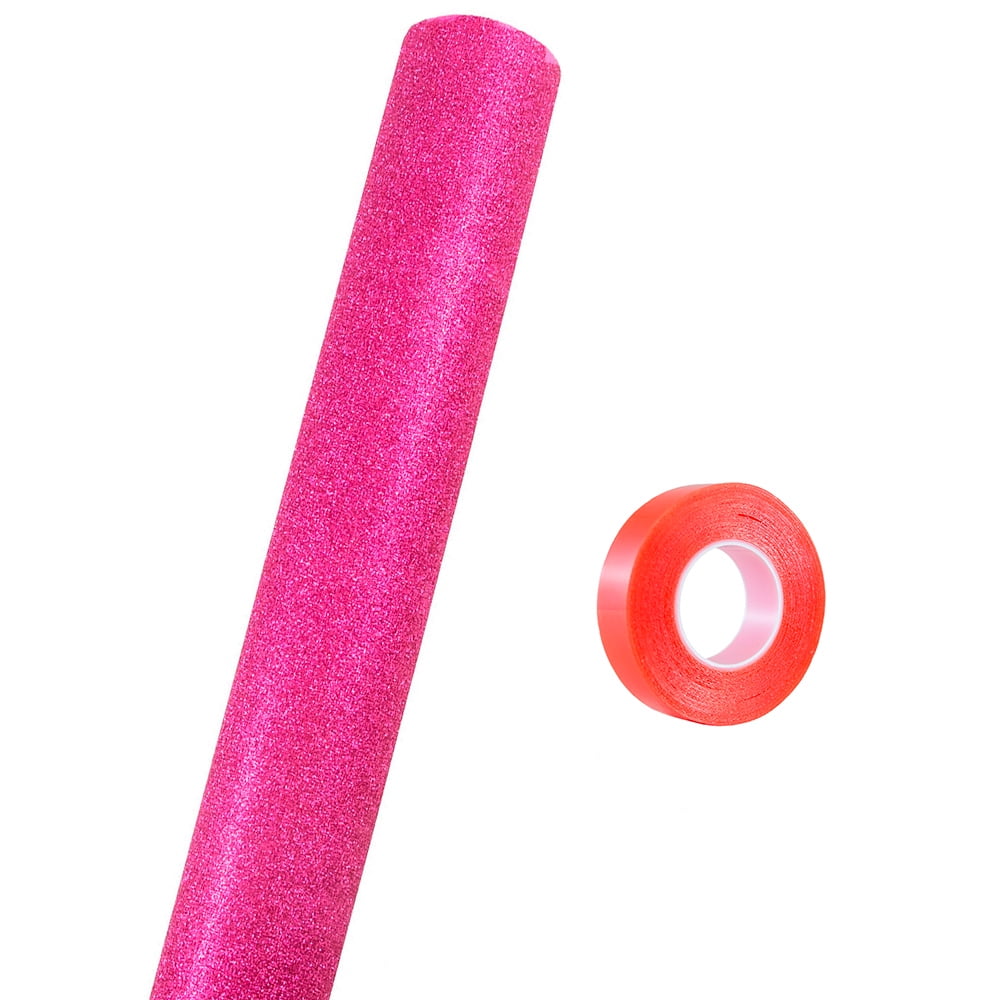 JAM Paper Wrapping Paper & Tape Set, 1 Roll of 25 Sq ft Fuchsia Wrap ...