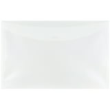 JAM Plastic Tuck Flap Envelopes, 9x14.3, 12/Pack, Clear, Legal Booklet ...
