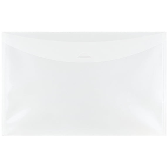 JAM Plastic Tuck Flap Envelopes, 9x14.3, 12/Pack, Clear, Legal Booklet ...