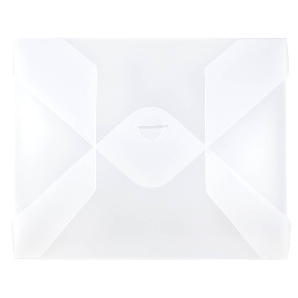 JAM Plastic Tuck Flap Portfolio, 9.5x11.9x.25, 1/Pack, Clear Frost ...