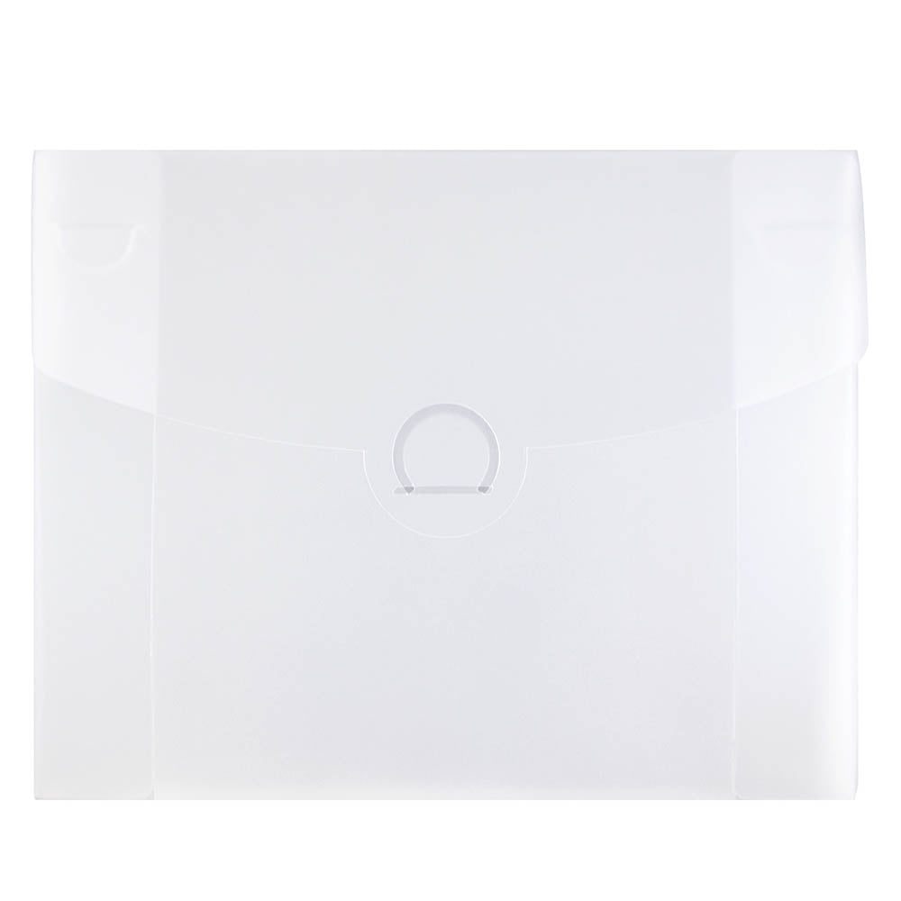 JAM Plastic Tuck Flap Portfolios, 8.5x6.5x.25, 24/Pack, Clear Frost ...