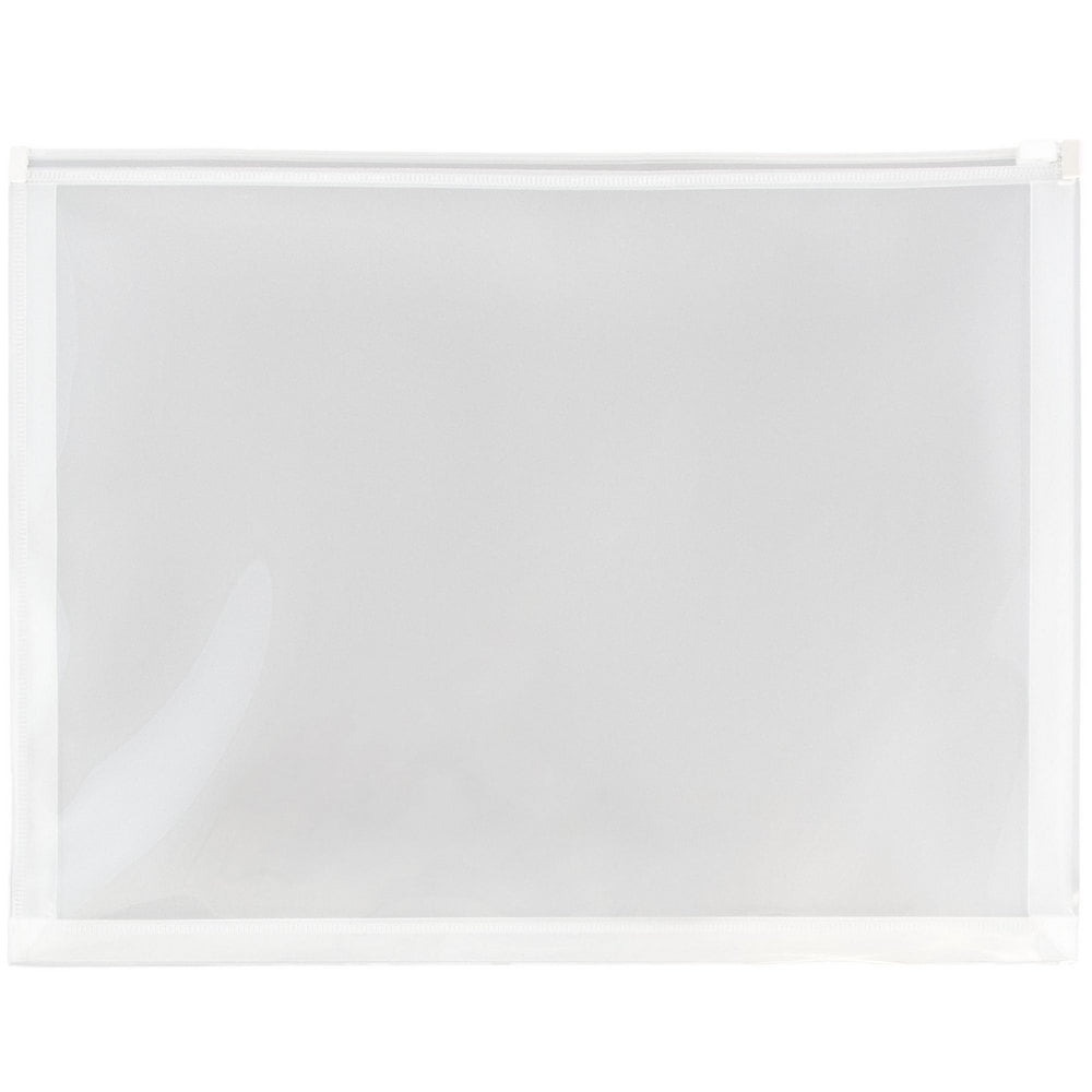 JAM Plastic Zip Envelopes, 9.75 x 13, Clear, 12/Pack - Walmart.com
