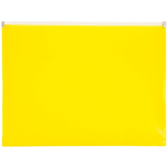 JAM Plastic Zip Envelopes, 9.75 x 13, Yellow, 12/Pack - Walmart.com