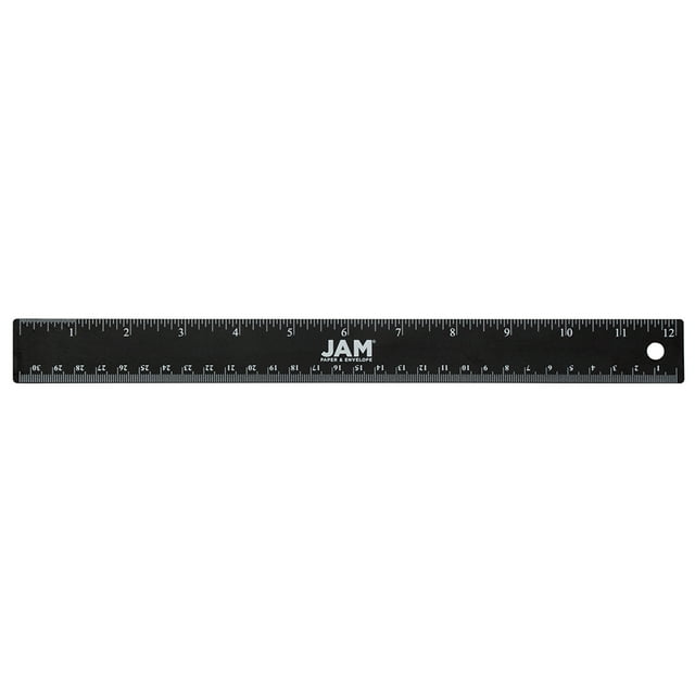JAM Stainless Steel Ruler, 12 Inch, Metal Ruler with Non-Skid Cork ...