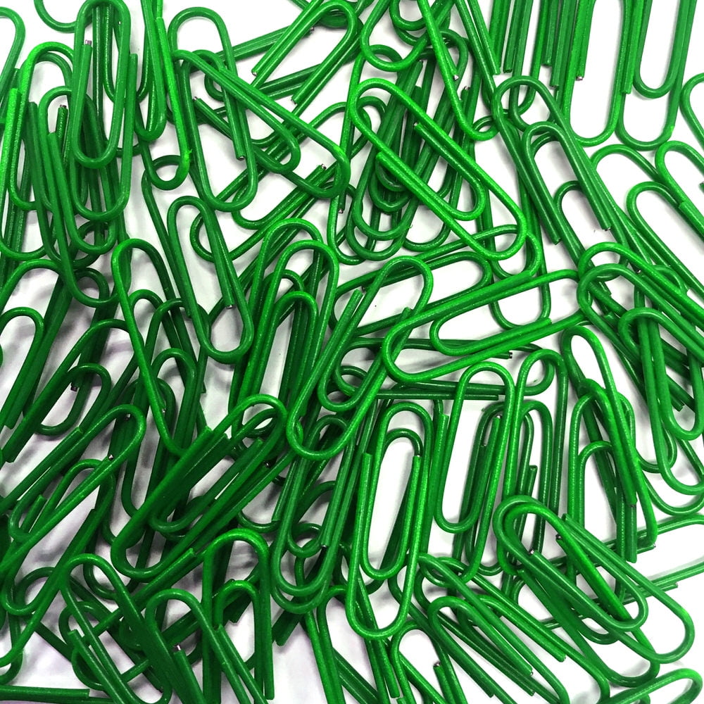 JAM Standard Paper Clips, Green, 50000/Carton, Small 1 inch - Walmart.com