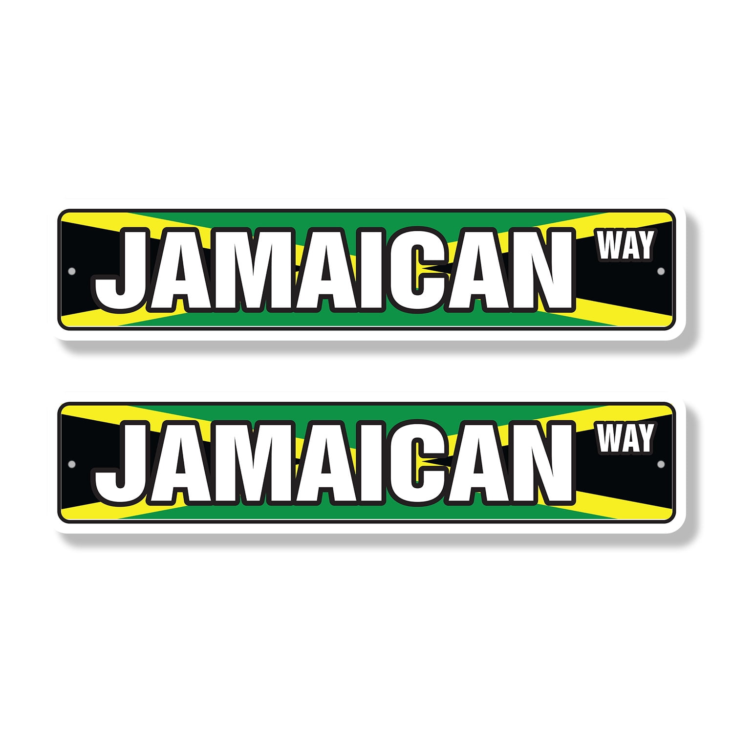 JAMAICAN FLAG Classic Street Sign (2 Pack) jamaica national nation ...