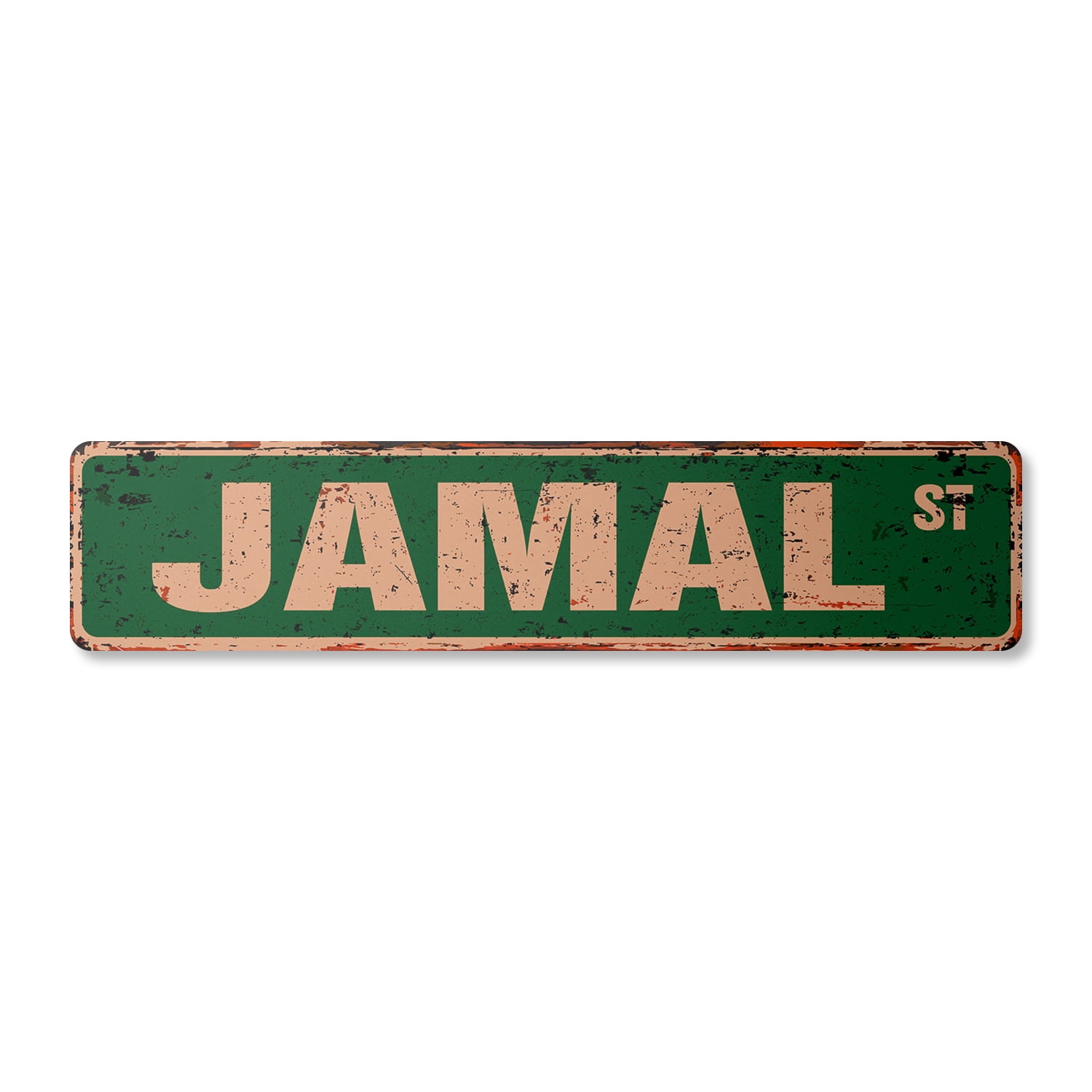 JAMAL Vintage Aluminum Street Sign Childrens Name Room Metal Sign ...