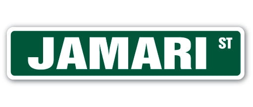JAMARI Street Sign Childrens Name Room Sign | Indoor/Outdoor | 18" Wide ...